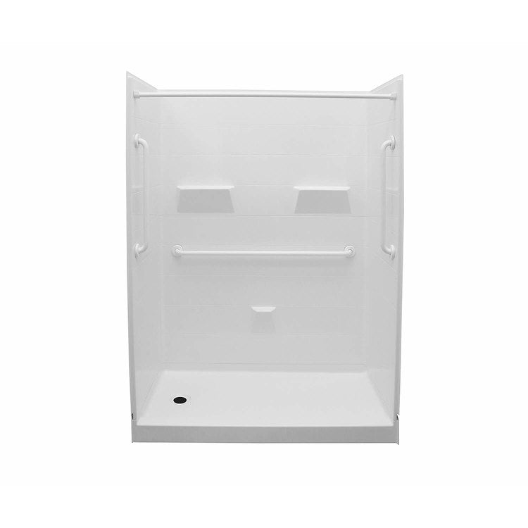 Shower MXQSI-6030-SH 4 IN Alcove 5 Piece White 60 x 31 Inch AcrylX Rig ...