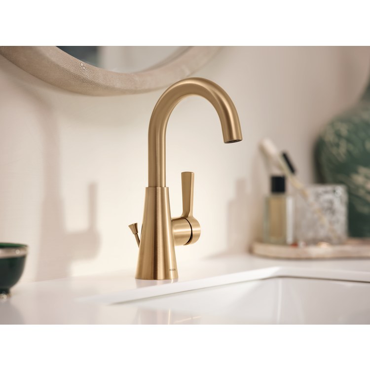 Lavatory Faucet Jase with Deck Plate 1 Lever ADA WaterSense Bronzed Go ...