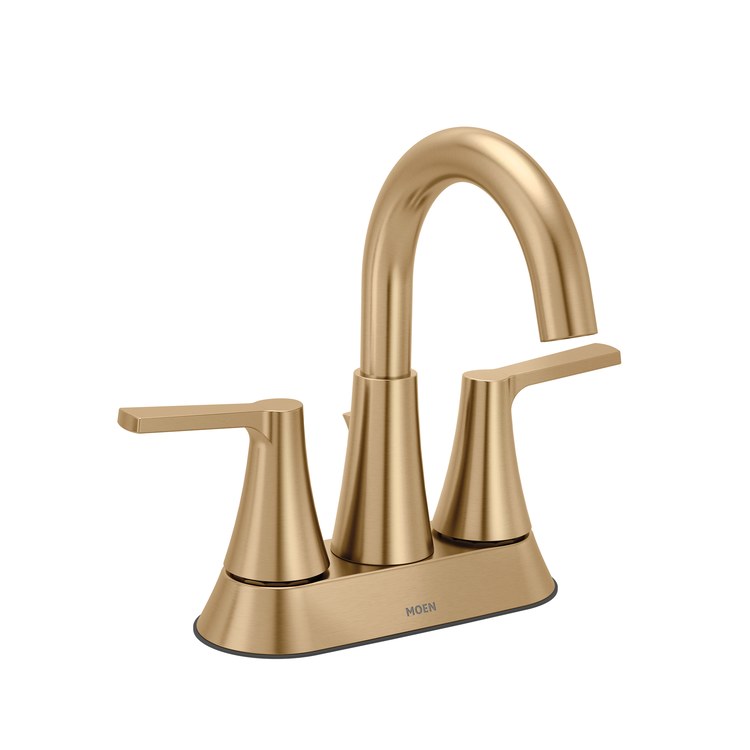 Lavatory Faucet Jase Centerset 4 Inch Spread 2 Lever ADA WaterSense Br ...