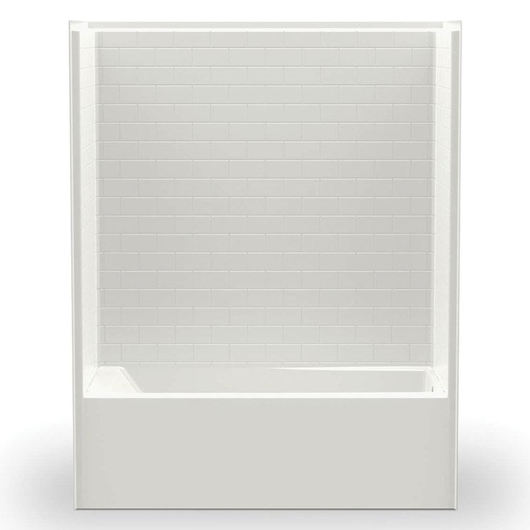 Tub and Shower Module 60 x 31-1/4 x 74-1/4 Inch AcrylX Left Hand Drain ...