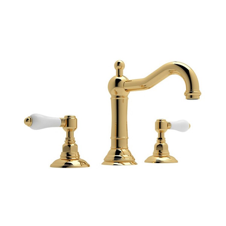 Lavatory Faucet Acqui Widespread 2 Porcelain Lever Italian Brass 1.2 G ...