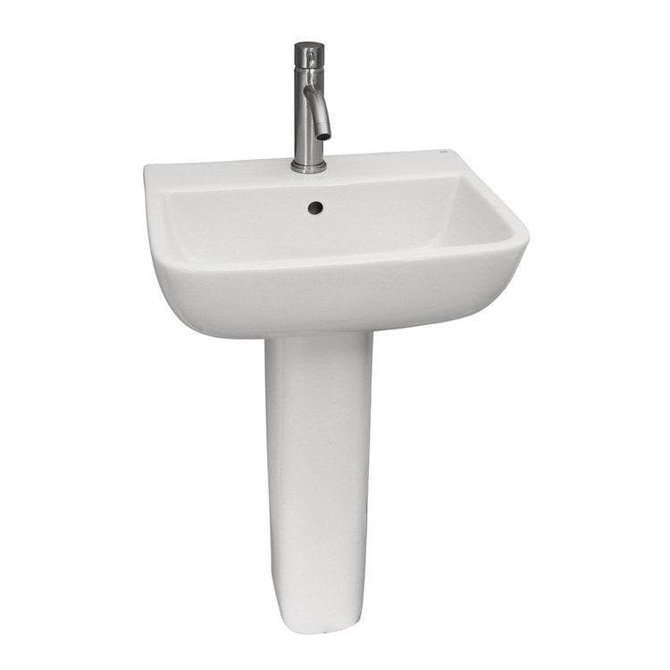 Pedestal Lavatory Series 600 White Rectangle | Frank Webb Home